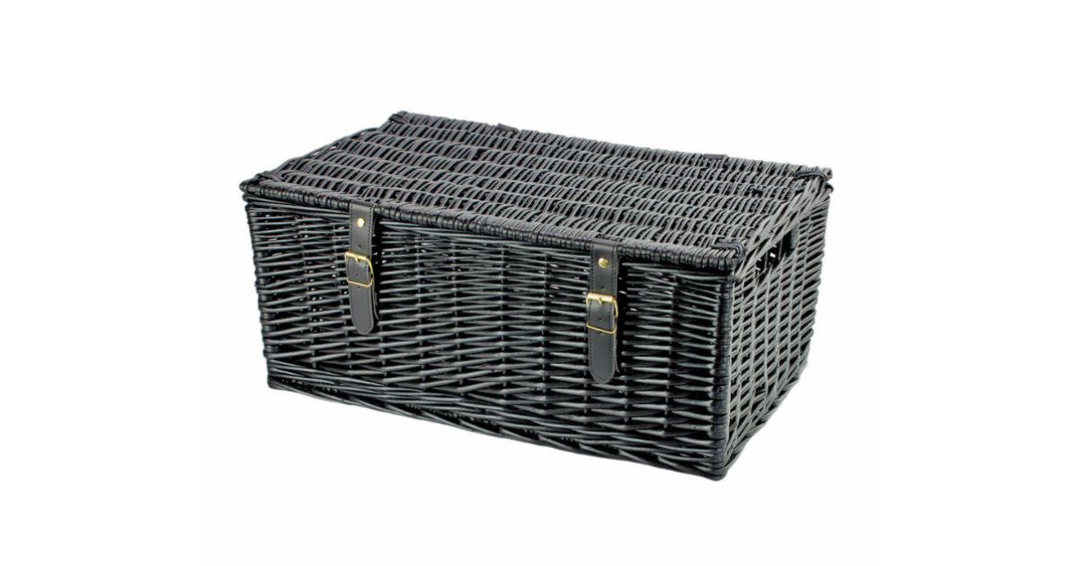 20 Inch Wicker Hamper Basket - Black | Gadsby