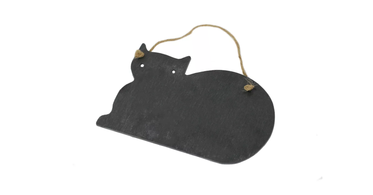 Cat Shape Slate Sign | Gadsby