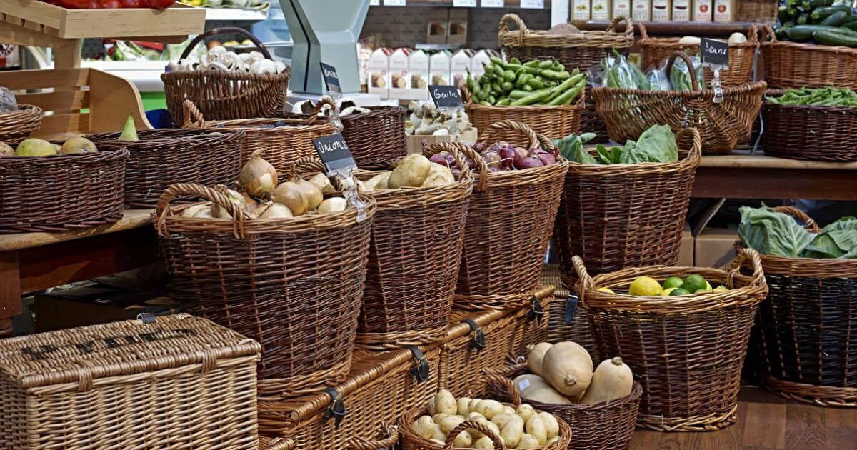 Wicker Display Baskets | Retail Merchandising | Gadsby